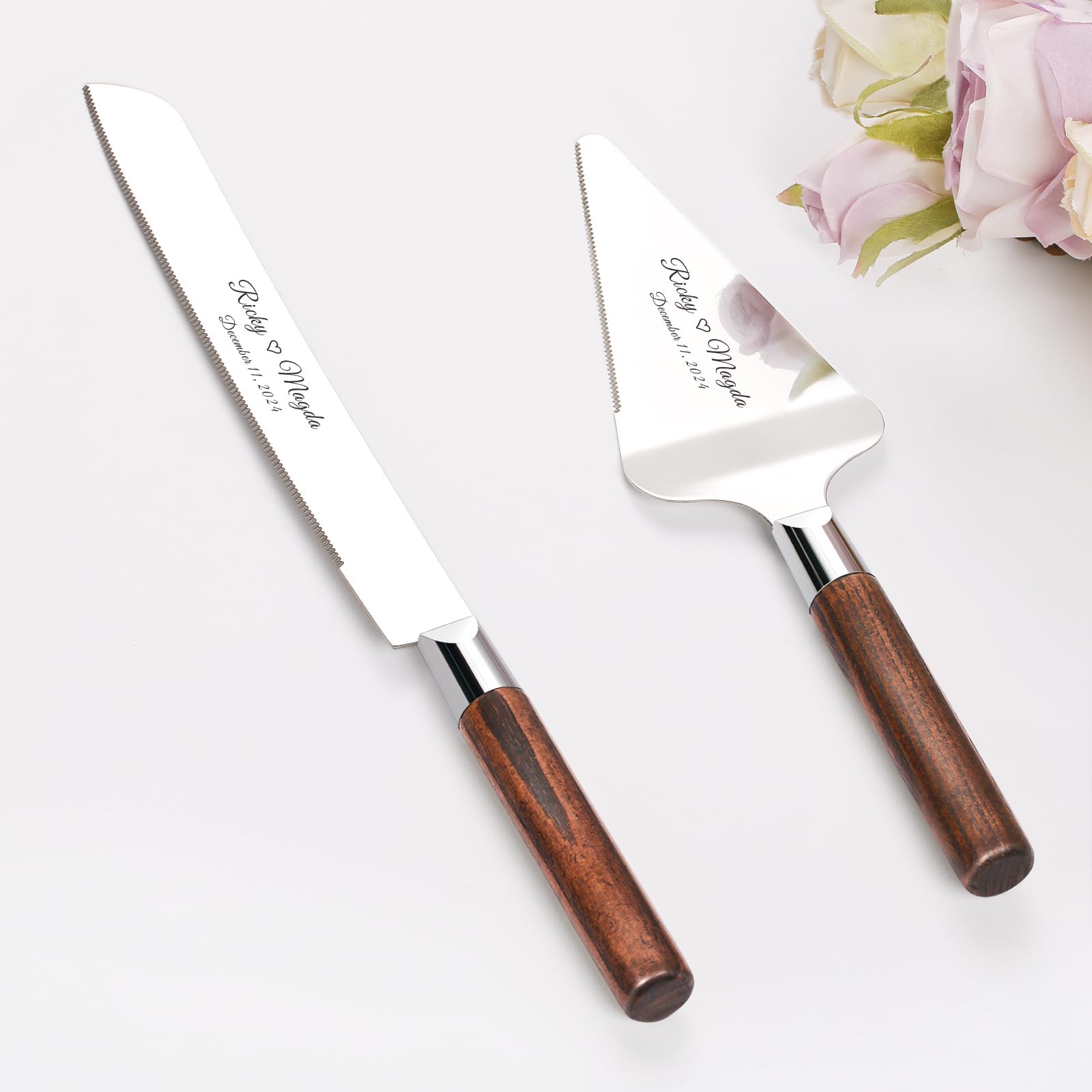 Monogrammed Cake Server