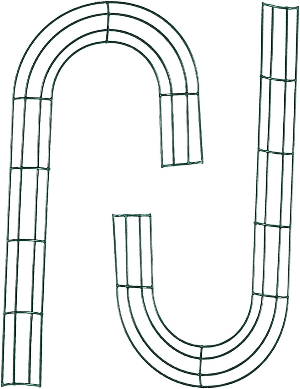 Amazon.com: Floral Garden 20.5" Holiday Candy Cane Metal Wreath Form ...