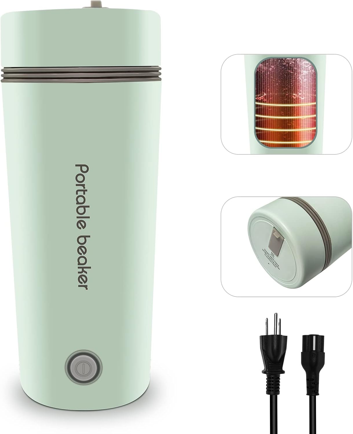 Evatek Bollitore Elettrico Da Viaggio, Bollitore Portatile Da 12 Oz Con Controllo Della ...