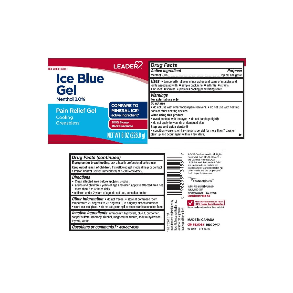 Snapklik.com : Mineral Ice Blue Pain Relieving Gel, Greaseless, Fast ...
