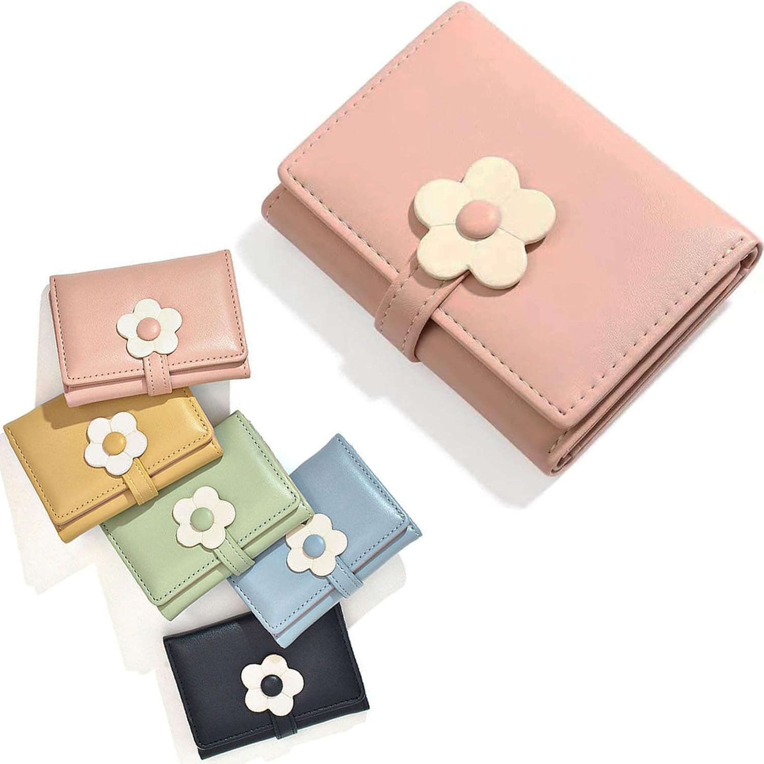 Cartera para Mujer - 4 colores Cartera Mujer Pequeña Piel con RFID ...