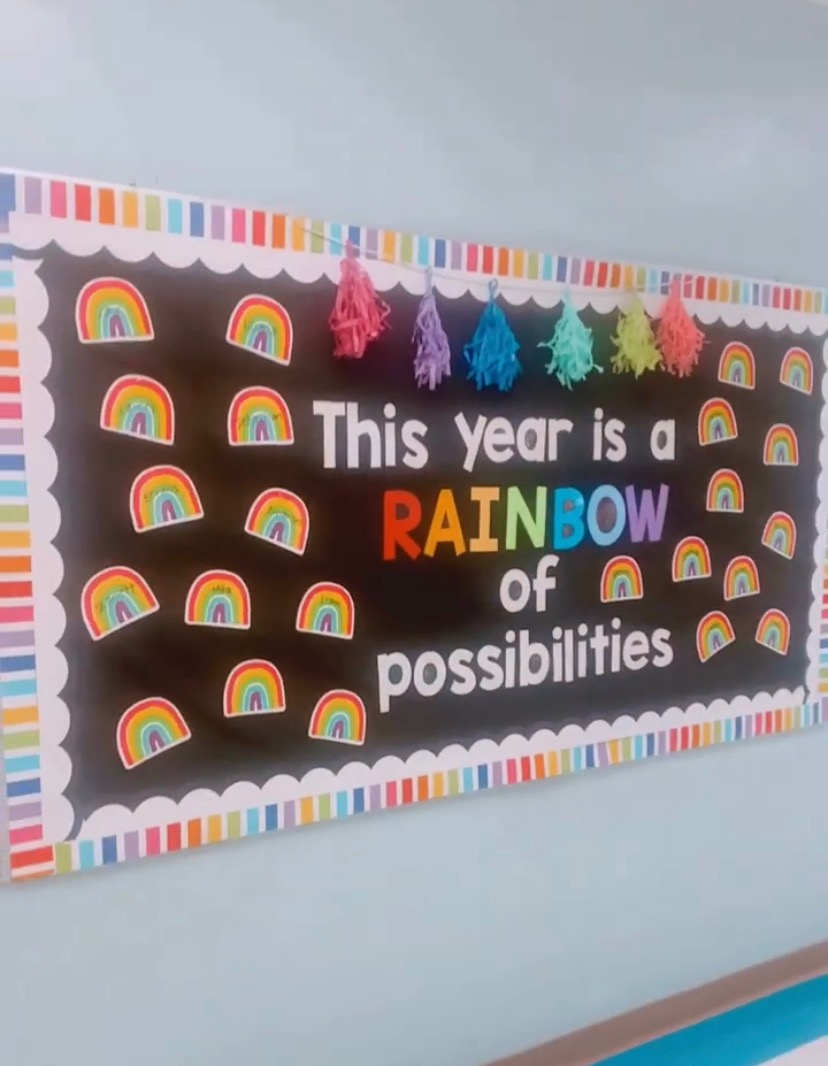 Amazon.com : Carson Dellosa Kind Vibes 36-Piece Rainbow Bulletin Board ...