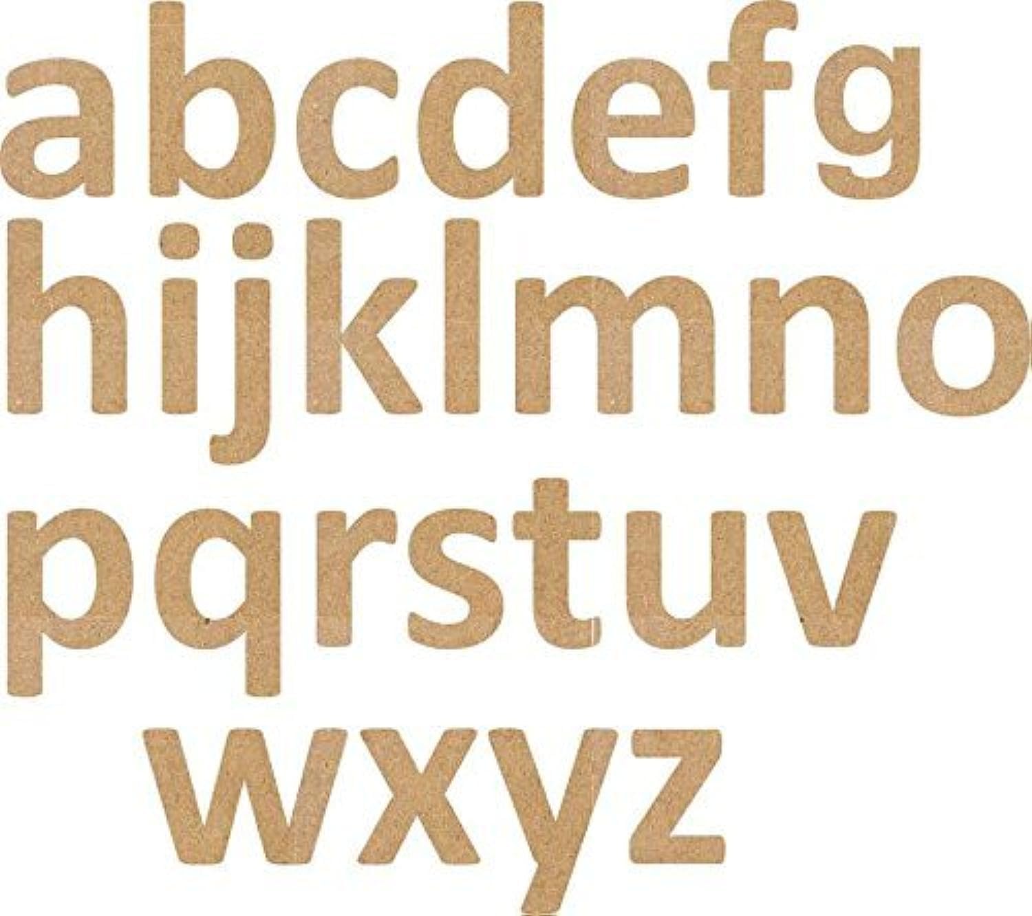 Cryo Craft Plain Laser Cut Wooden Lower & Upper Case Alphabets/Letters ...
