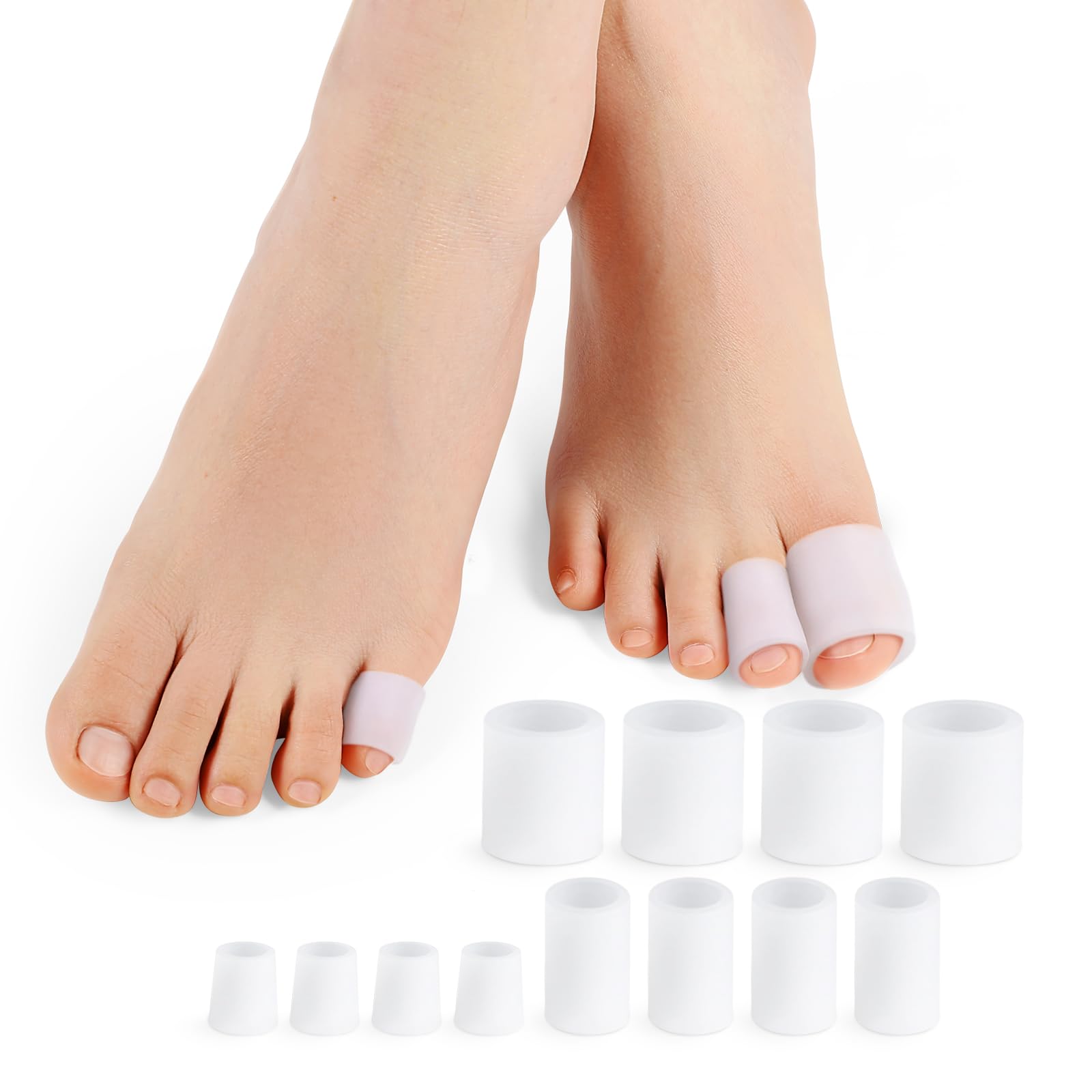 Amazon.com: Povihome Toe Sleeves, Toe Protectors, 12 Pack Toe Tube Pads ...