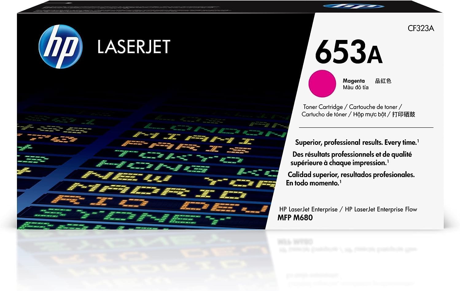 HP CF323A 653A Original LaserJet Toner Cartridge, Magenta, Single Pack ...