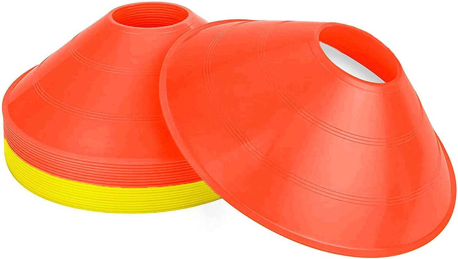 Amazon.com : Training Sport Cone 10 Pack - Soccer Cones Disc Cone ...