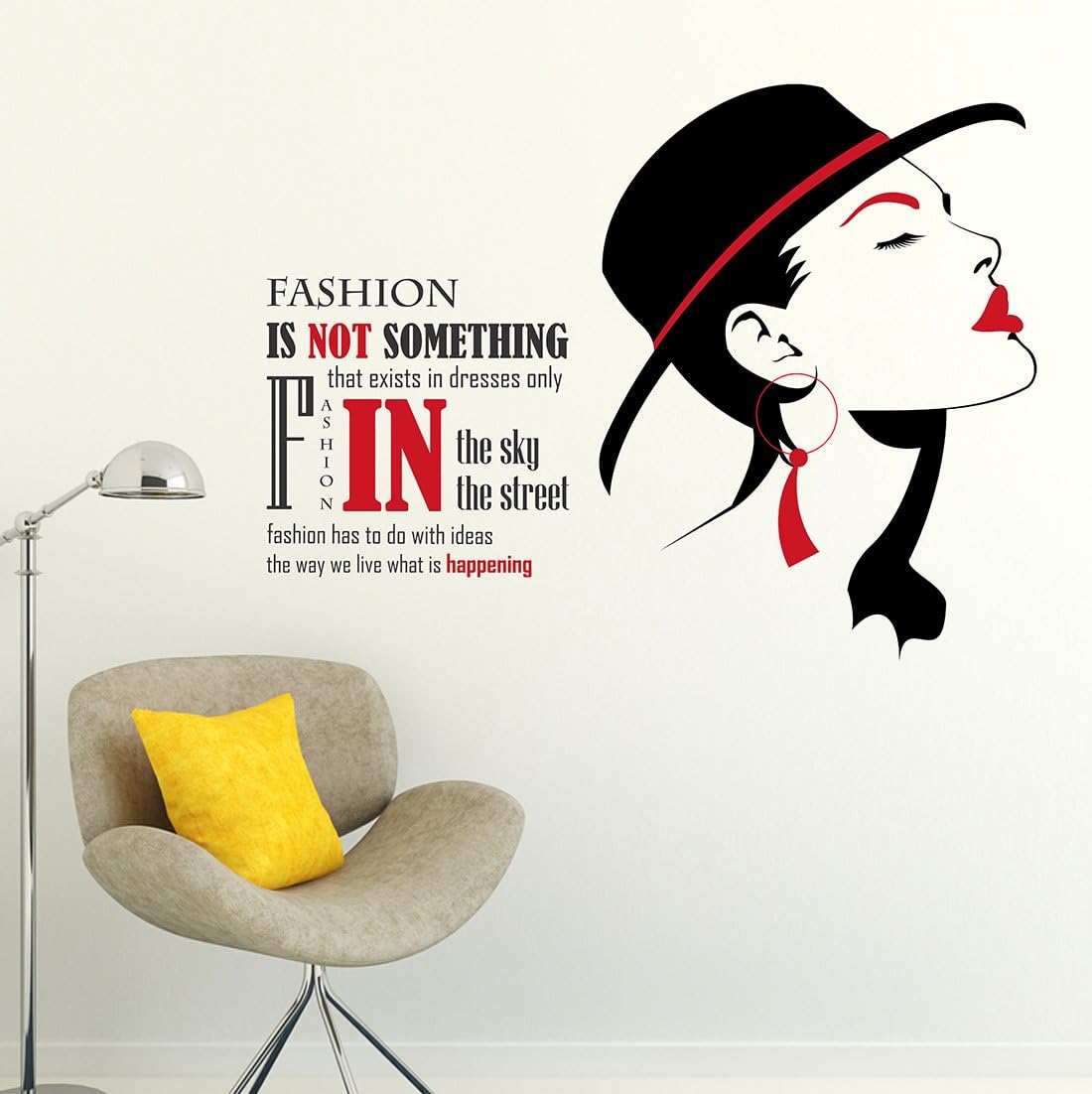 Decal O Decal Fashion Quotes Vinyl Wall Stickers, Pack of 1 : Amazon.in ...