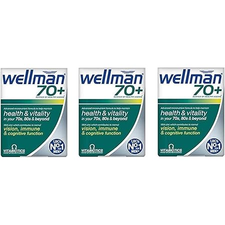 Amazon.com: Vitabiotics Wellman 70 Plus Tablets - Pack of 30 Tablets ...