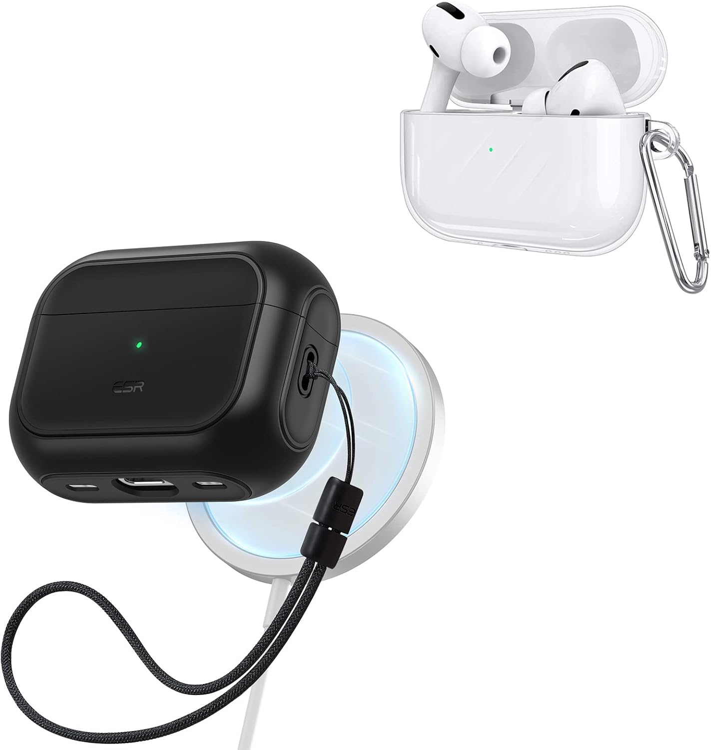 Amazon.com: ESR Orbit Hybrid Case with HaloLock Compatible with AirPods ...