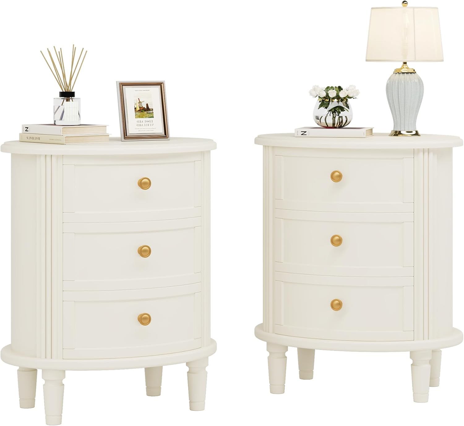 Amazon.com: LITTLE TREE Nightstands Set 2, No Assembly Night Stand with ...
