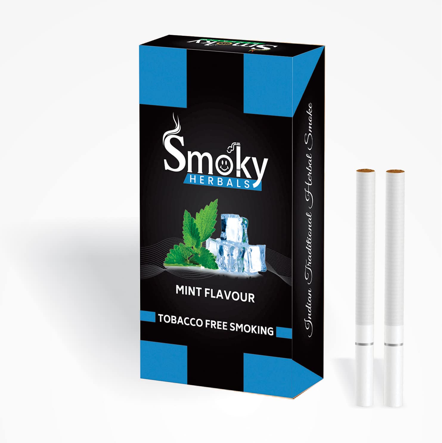 Buy Smoky Herbals Mint Flavour Cigarette 100% Tobacco & Nicotine Free ...