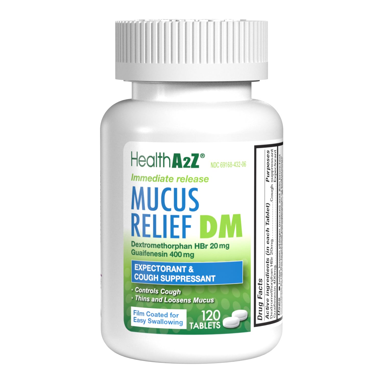 Snapklik.com : HealthA2Z Mucus Relief DM Dextromethorphan HBr 20mg ...