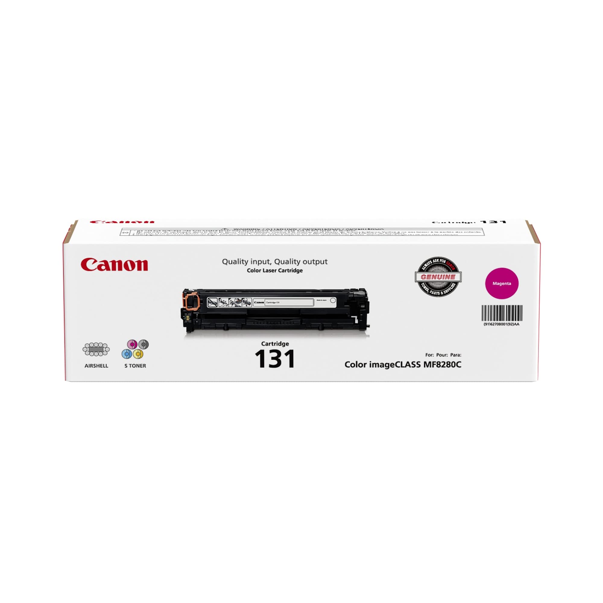 Amazon.com: Canon 131 Toner Cartridge, Magenta (6270B001AA) : Office ...