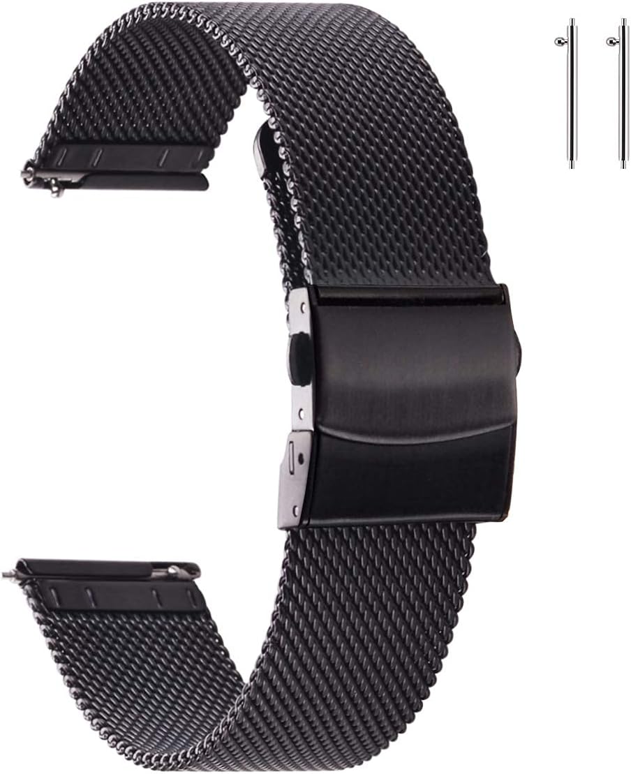 EACHE Stainless Steel Mesh Watch Straps for Men &Women, Quick Release ...
