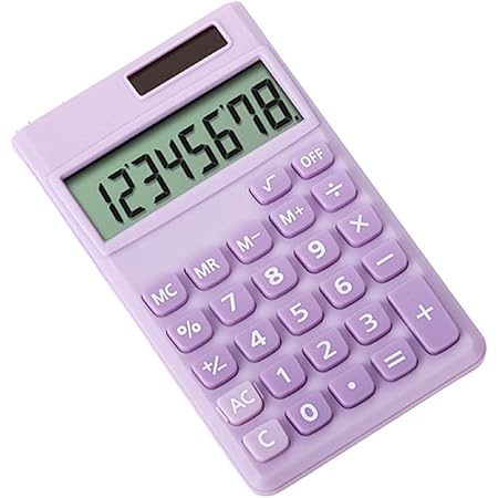 Mini Calculators, Pocket Calculator 8-Digit Solar Battery, Desktop Calculators for Office, Home ...