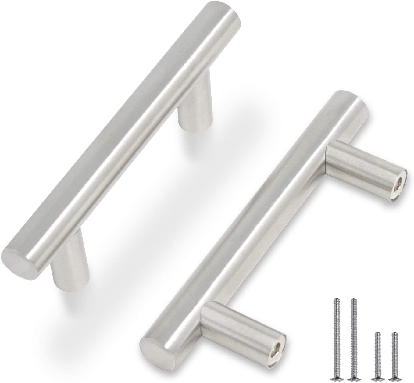 20 Pack 64mm Kitchen Cabinet T Bar Handle Stainless Steel Cupboard ...