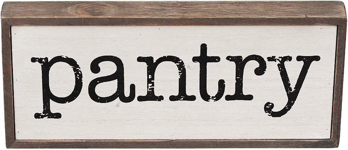 Amazon.com: Parisloft Pantry Rustic Wood Block Signs For Kitchen ...