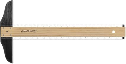 Amazon.com: Alumicolor 18-inch Wood/Acrylic Calibrated T-Square for Art ...