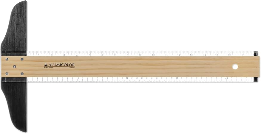 Amazon.com: Alumicolor 18-inch Wood/Acrylic Calibrated T-Square for Art ...