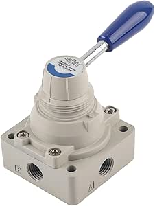 Amazon.com: EVTSCAN 4 Way 3 Position Rotary Lever Hand Valve G1/4 ...