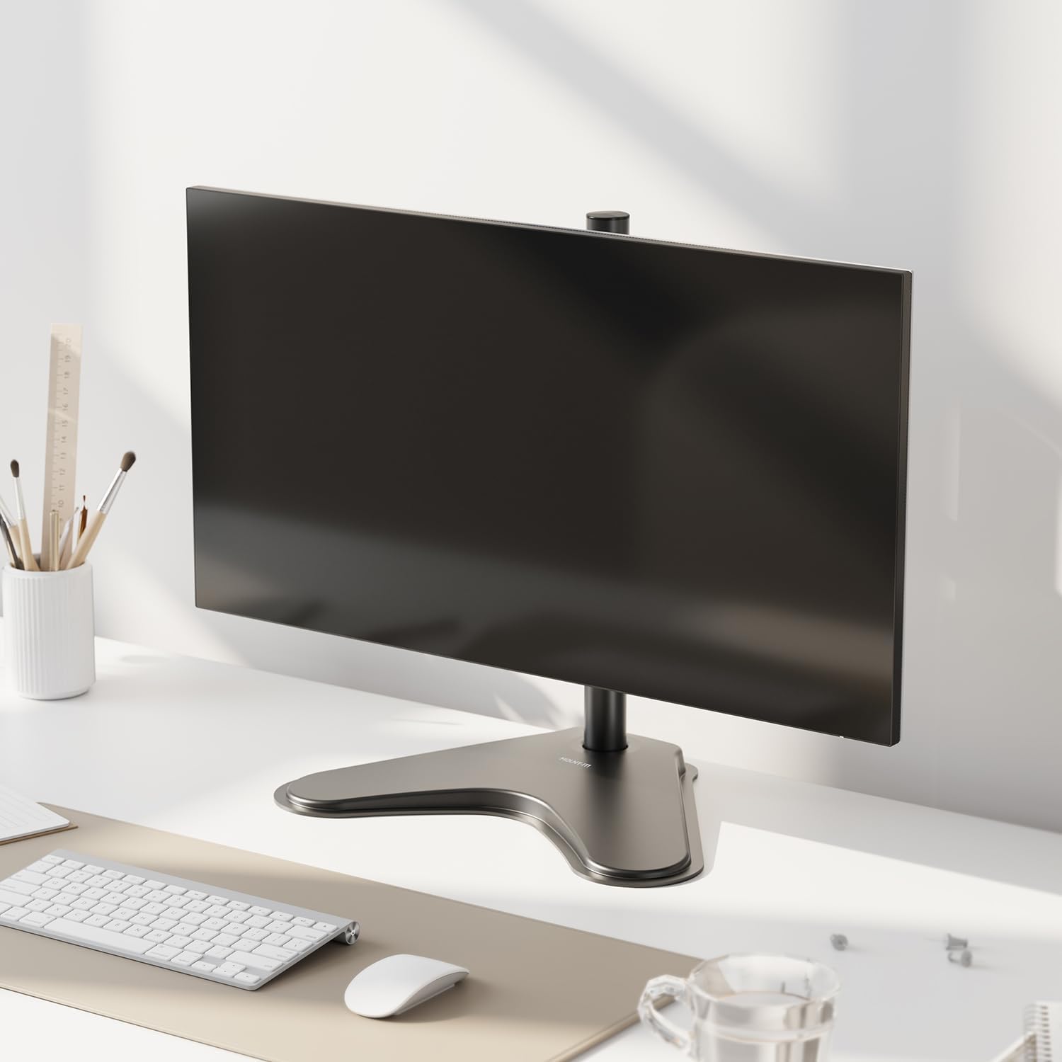 Amazon.com: MOUNTUP Dual Monitor Stand - Freestanding & Height ...