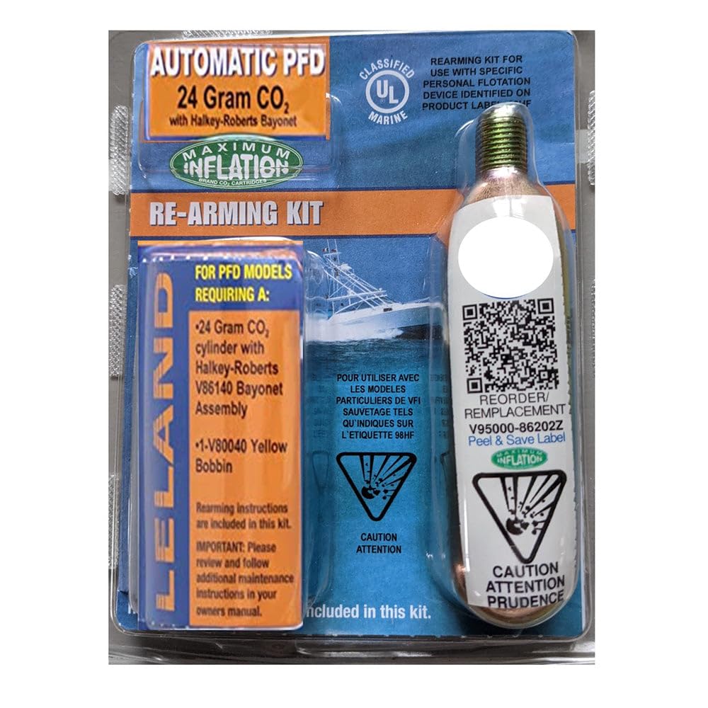 Amazon.com : Inflatable Life Jacket Rearming Kit, Automatic, 38 g, 1/2 ...