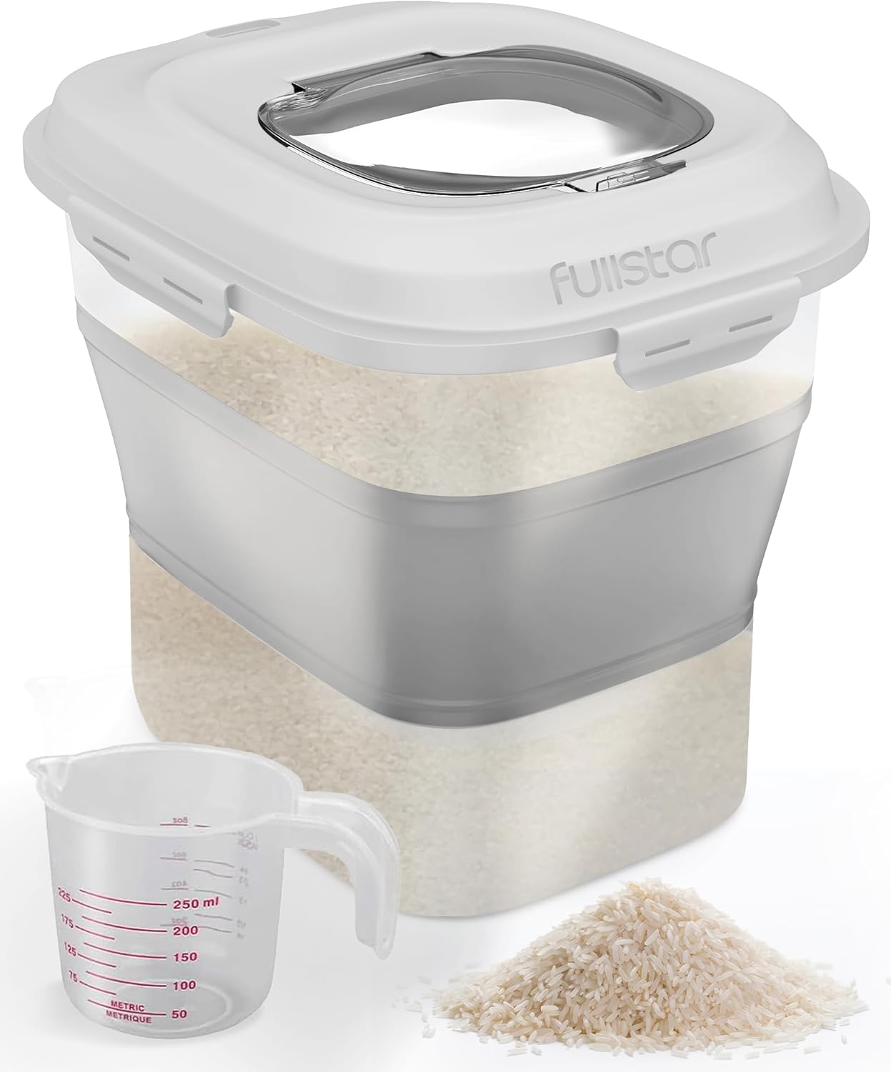 Amazon.com: Fullstar 50 Lbs Rice & Flour Storage - Large Food & Pet ...