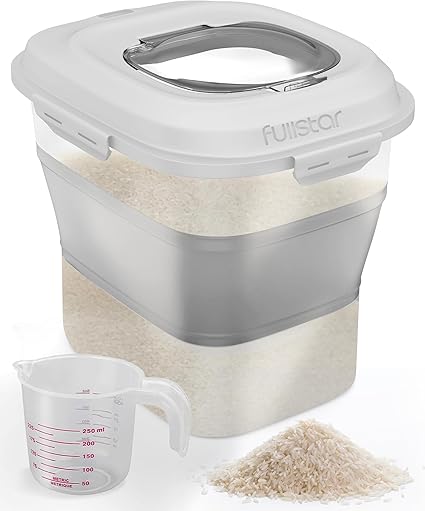 Amazon.com: Fullstar 50 Lbs Rice & Flour Storage - Large Food & Pet ...