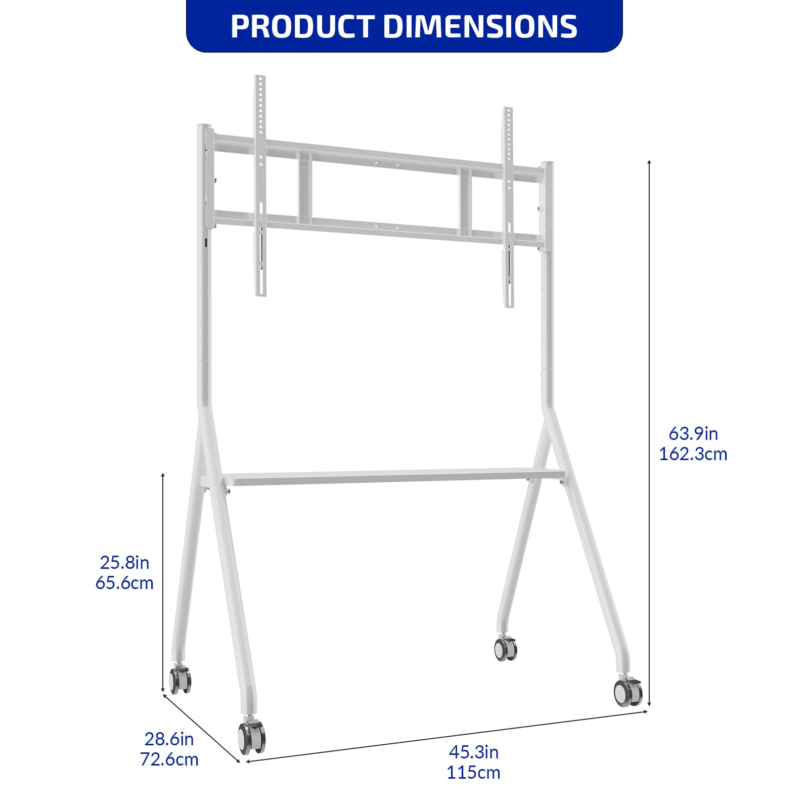 Snapklik.com : Mobile Cart For 75 Inch Smart Board, Portable Stand For ...