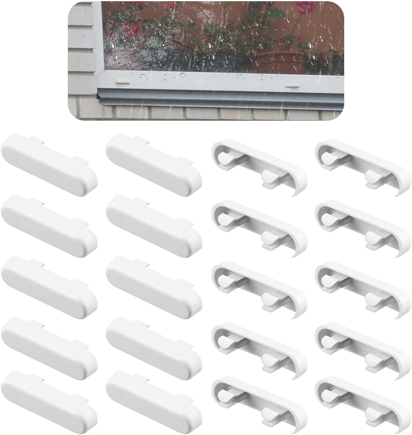 Shoyisenka 20 Pcs Weep Hole Covers, Window Drainage Cover Caps ...