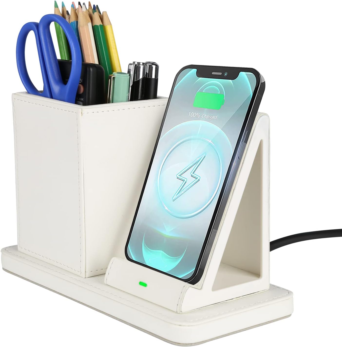 Amazon.com: Wireless Charger with Desk Organizer, Wireless Charging ...