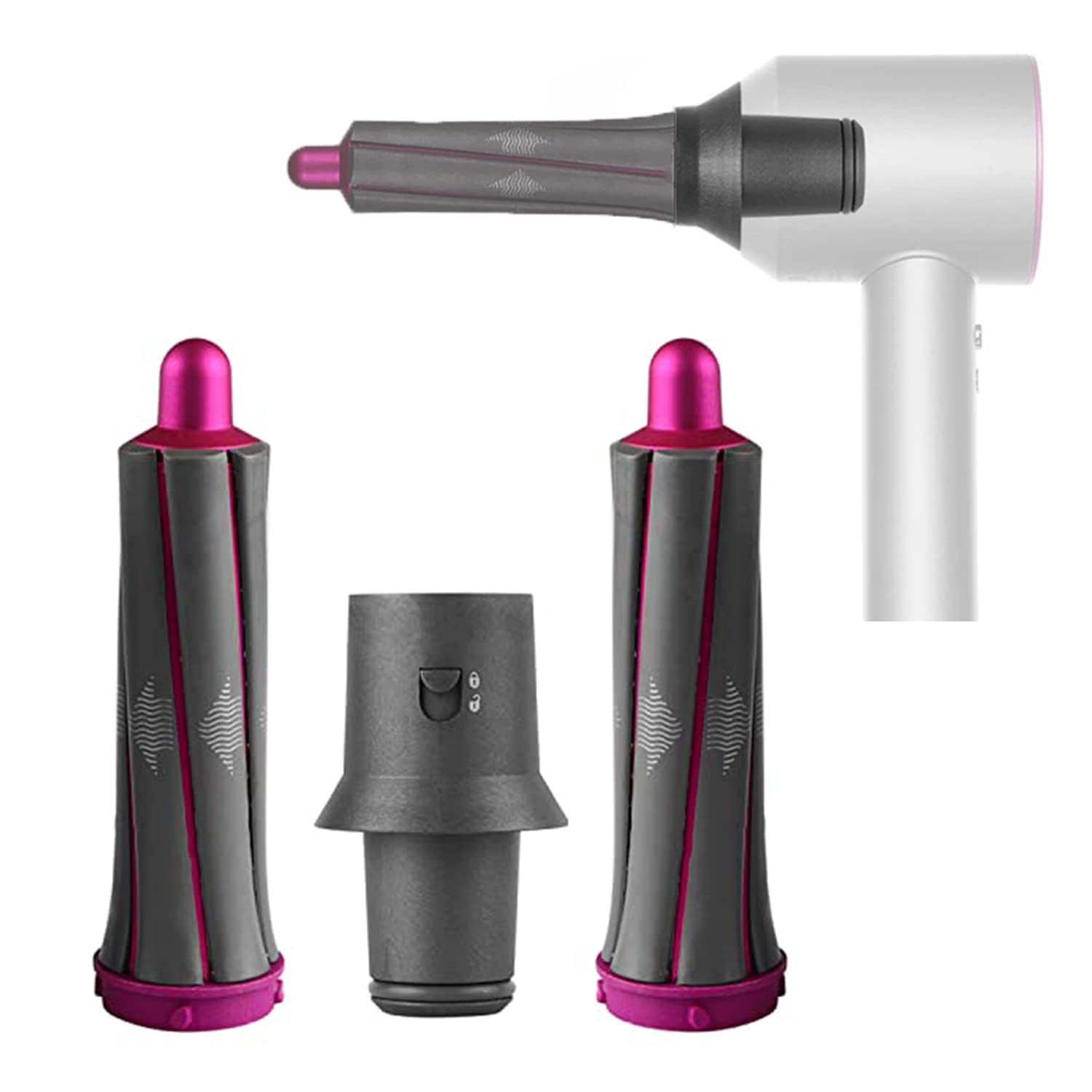 Amazon.com: 1 Pair 30mm/1.2in Short Curling Barrels with Adapter for ...