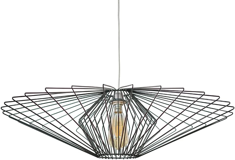 Wire Cage Globe Pendant Light Black Metal Retro Industrial Ceiling Lamp ...