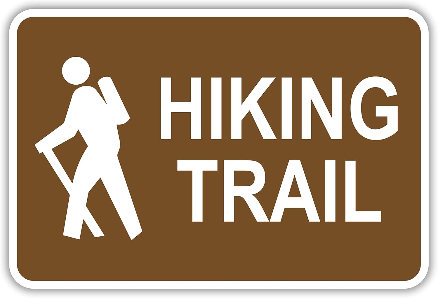 Amazon.com: Hiking Trail Aluminum Sign - Metal Sign, Hiking Sign, Trail ...
