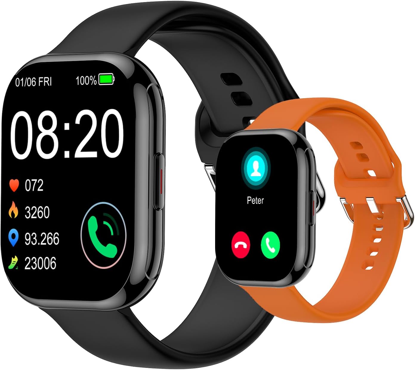 Amazon.com: Enhanced Smart Watch for Men and Women-2.02" IPS Touch ...