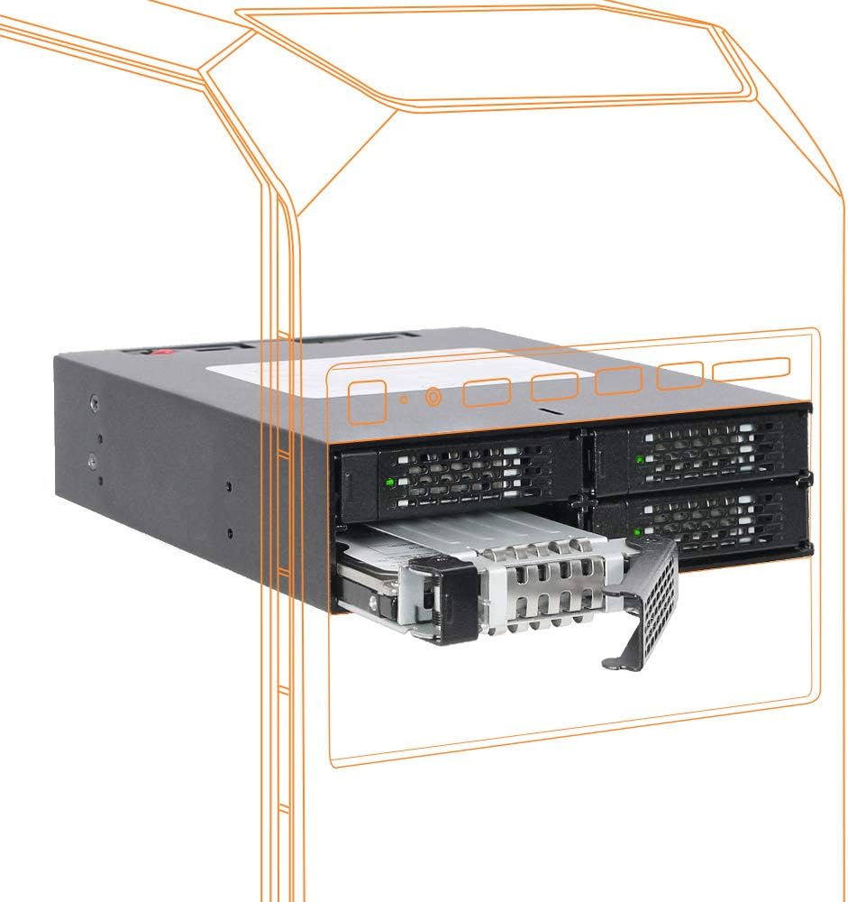 Amazon.com: ICY DOCK Rugged 4 x M.2 NVMe SSD PCIe 4.0 Mobile Rack ...