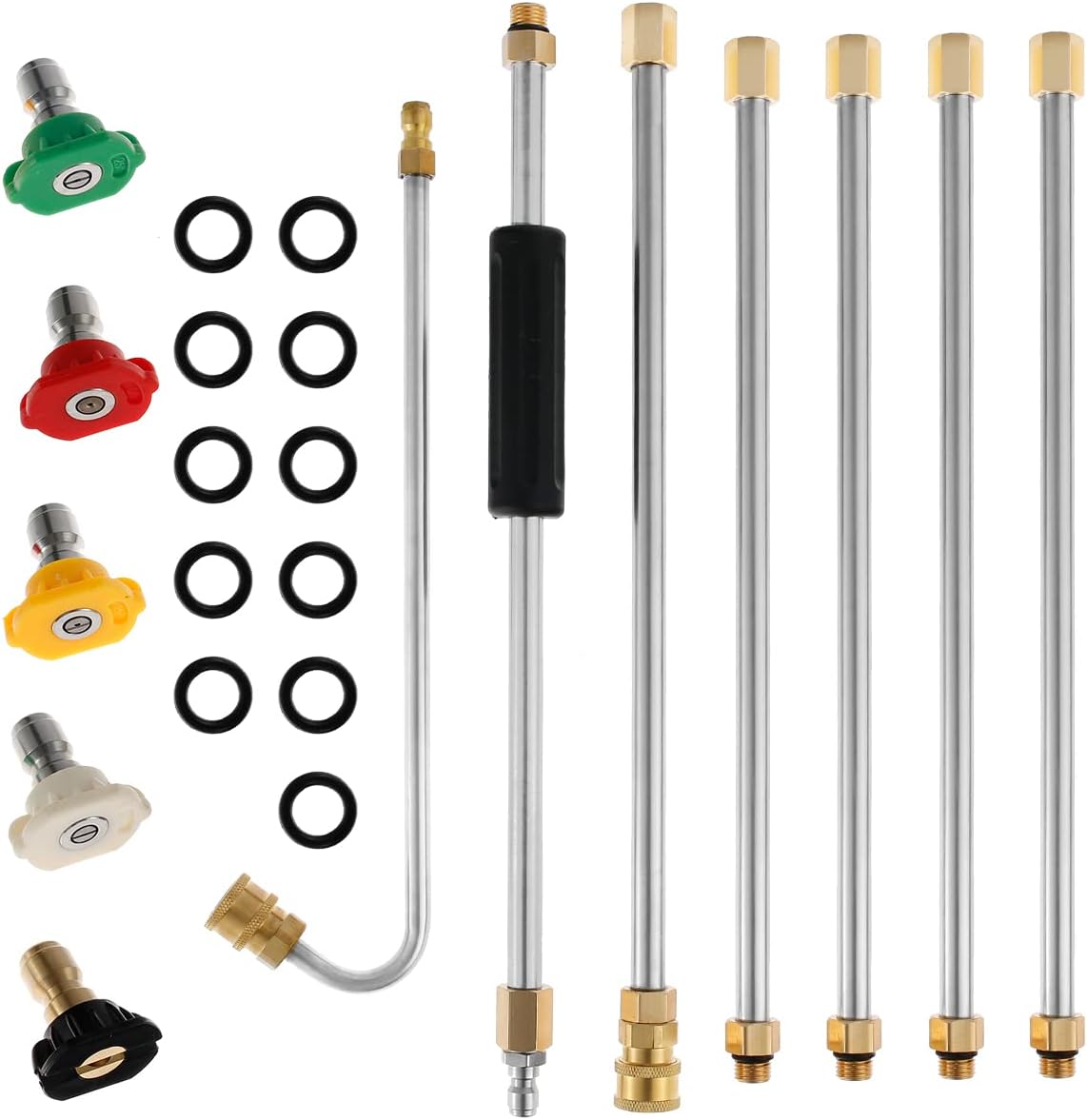TANGZON 18FT/550cm Telescoping Pressure Washer Wand, 4000PSI High Power ...