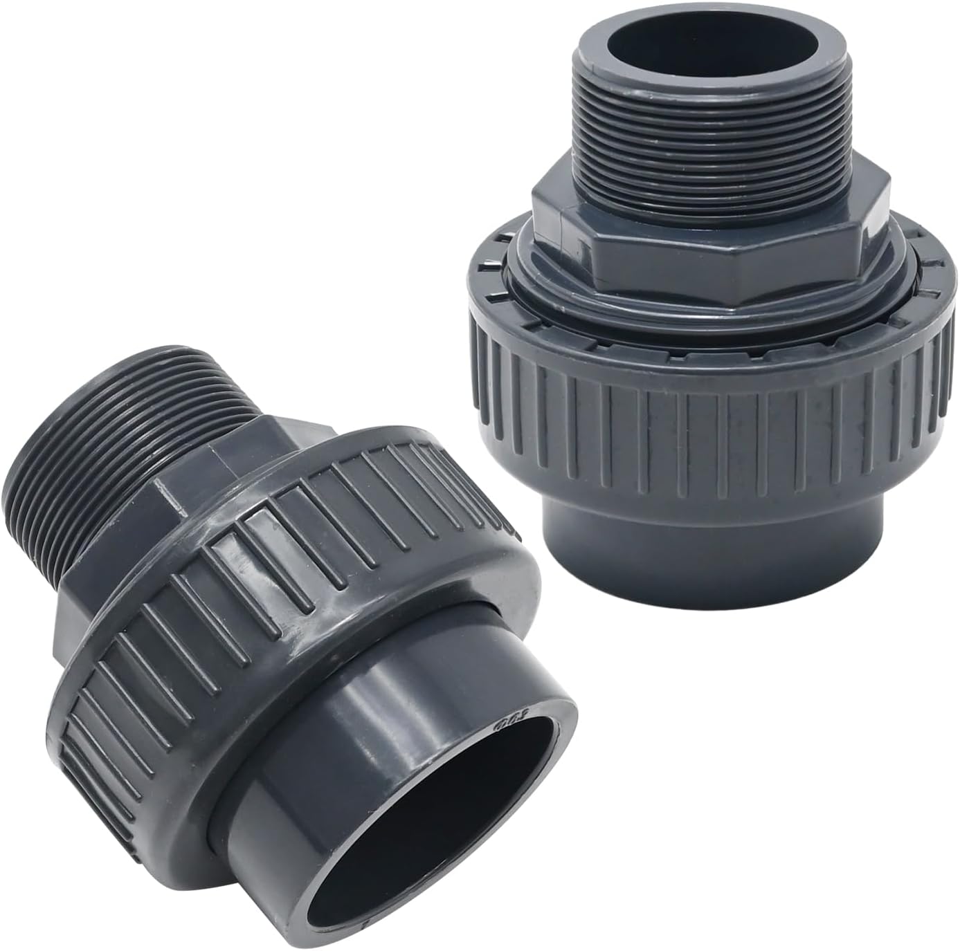 Amazon.com: UOIENRT 2Pcs 2in PVC Swimming Pool Pump Connectors, 2"" NPT ...