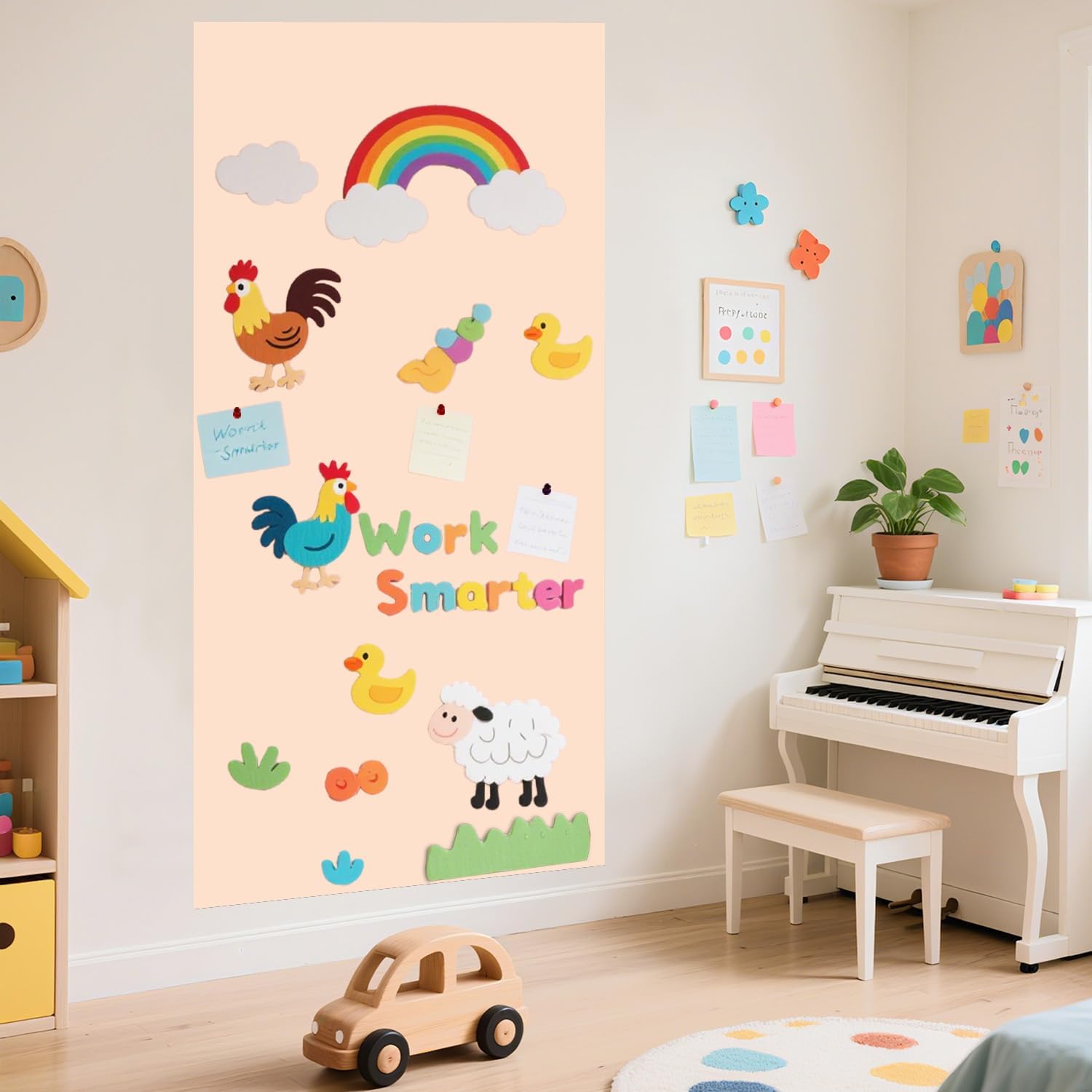 Amazon.com : WUPIOS Magnetic Wall Decal 47.2x17.5 Inches Milk Tea Color ...