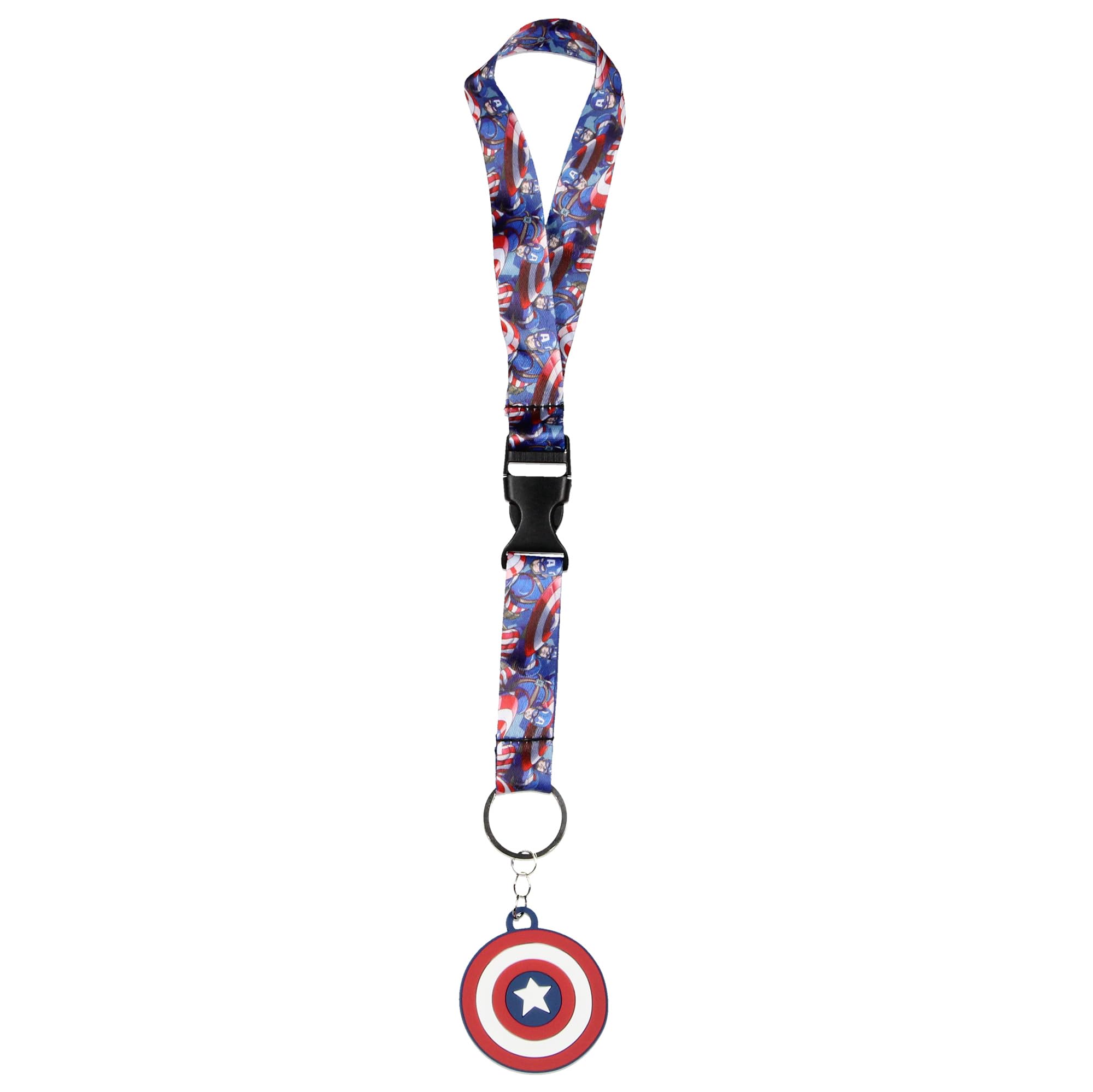 Snapklik.com : Bioworld Marvel Captain America Wrist Strap Lanyard For Keys