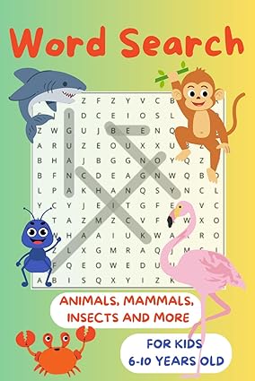 Animals Word Search for Kids Puzzle Book: 150 Words Inside | Word ...