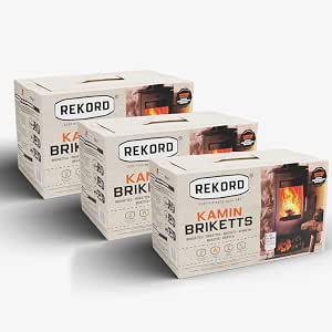 Brunkol briketter rekord 3 x 10 kg briketter, eldstadsbriketter ...