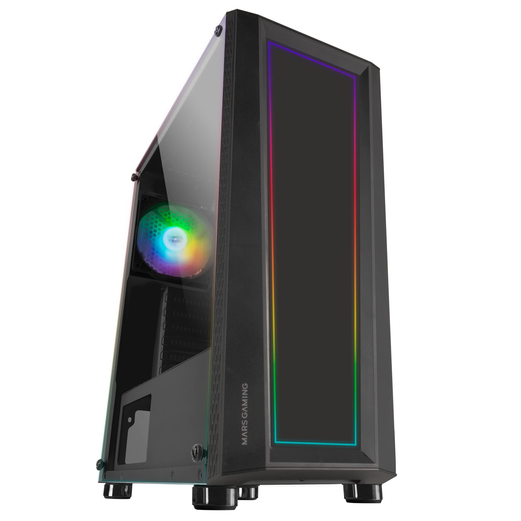 Buy Mars Gaming MC-ART Black, ATX Gaming PC Case, Double Tempered Glass ...