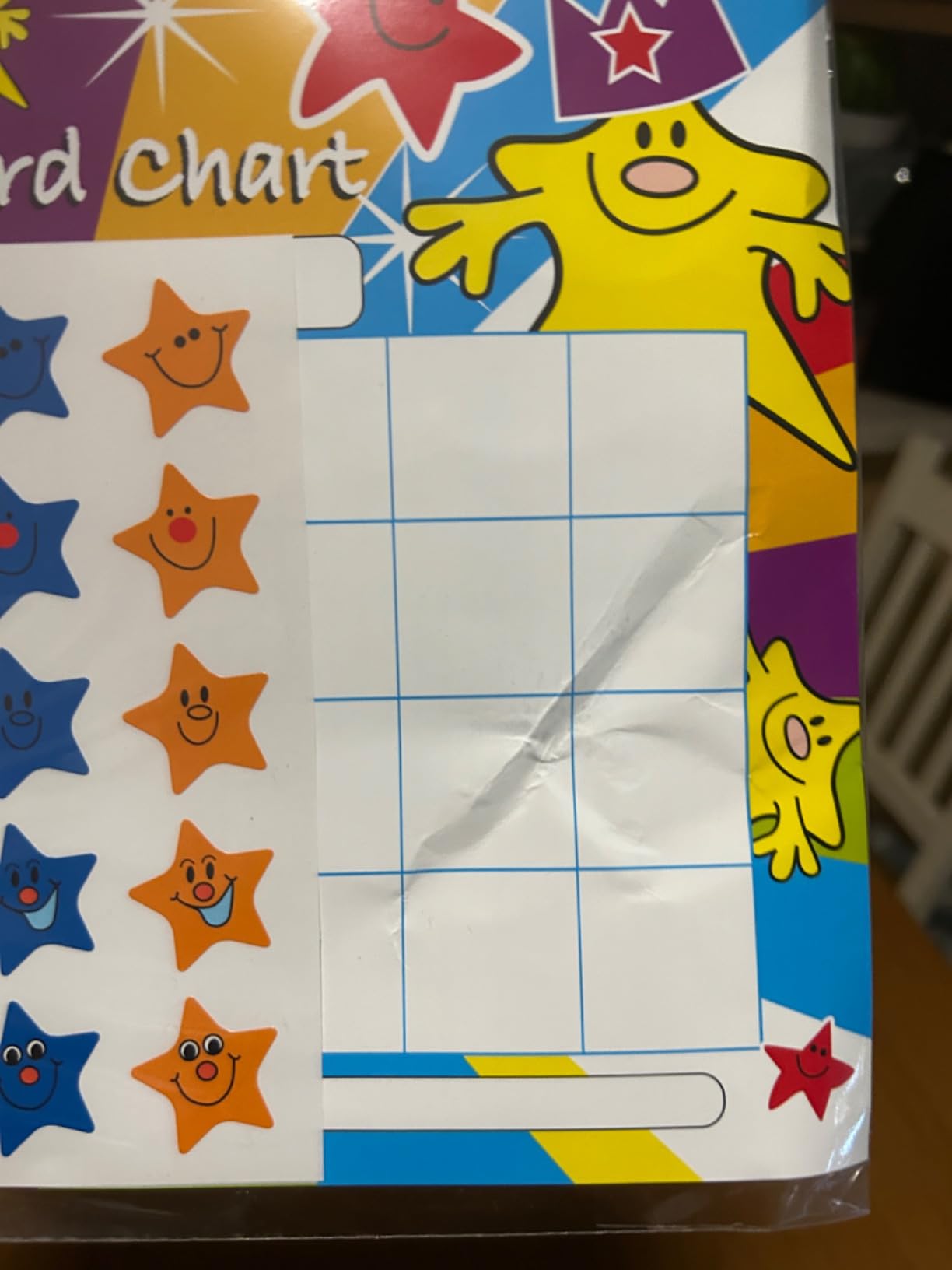 SuperStickers A4 Star Reward Chart with 50 Stickers : Amazon.co.uk