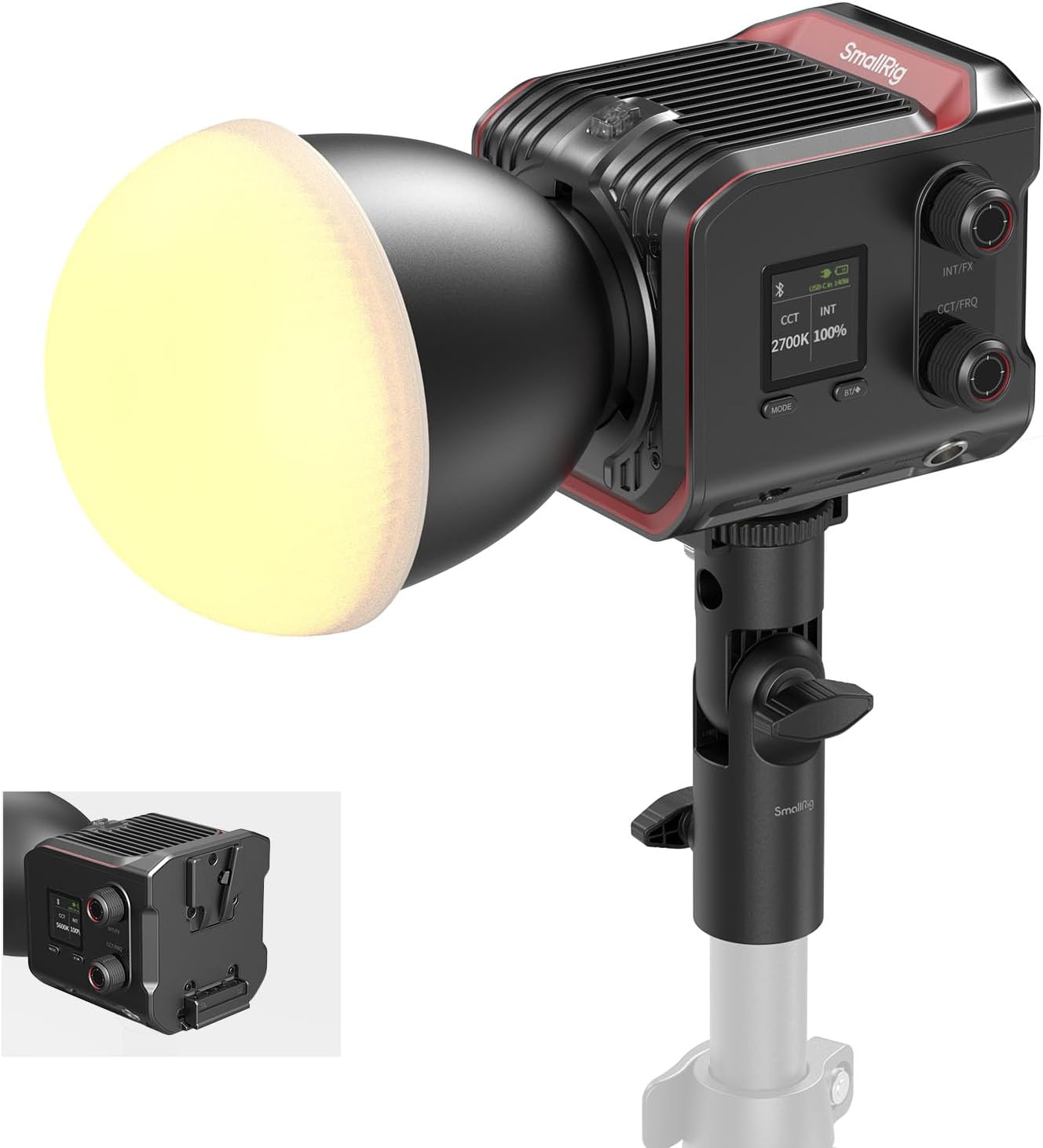 Amazon.com : SmallRig RC 100B COB Video Light, Bi-Color Video Light 2700K-6500K, Type-C PD Fast ...