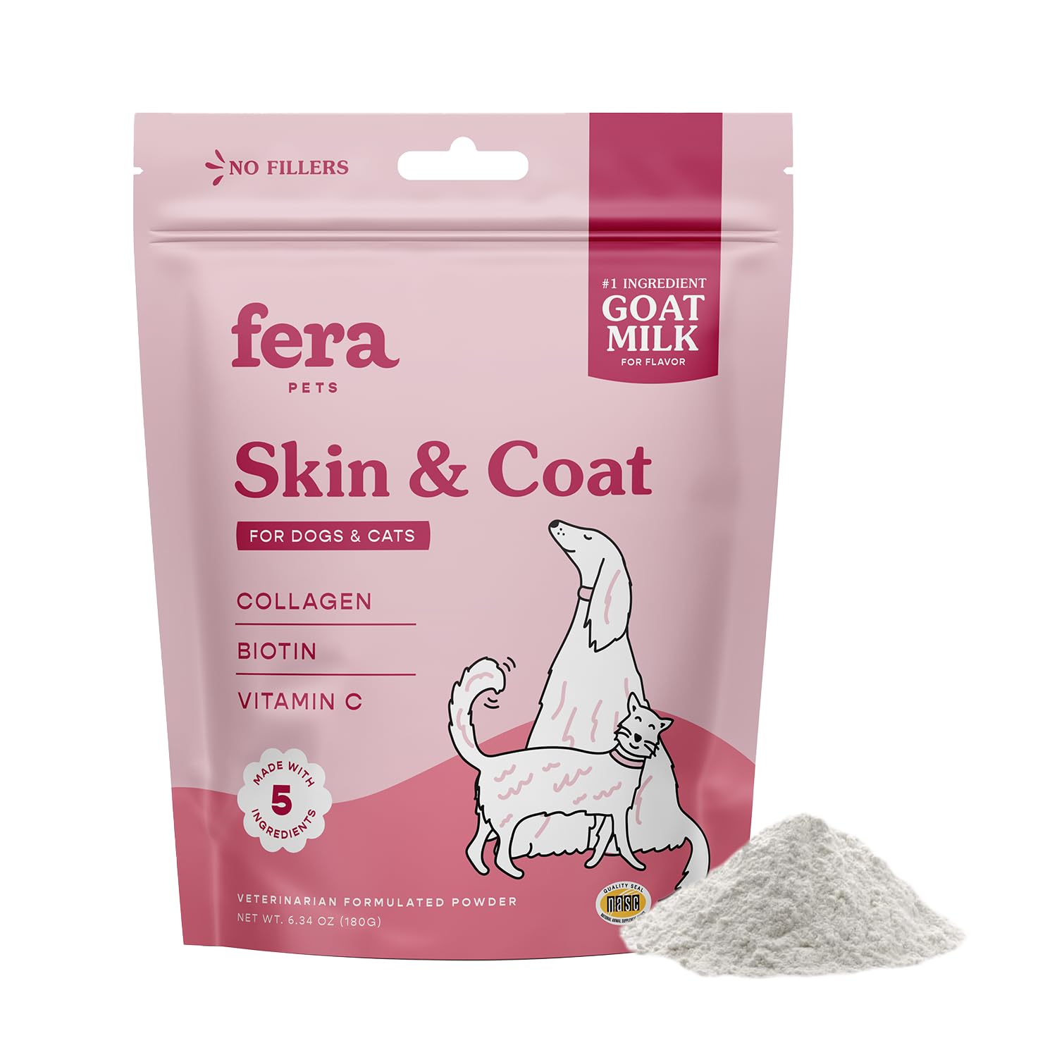 Fera Pets Skin & Coat Goat Milk Cat & Dog Food Topper – Vet Created ...