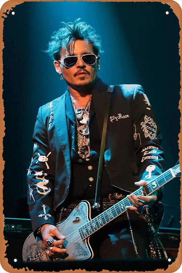 Amazon.com : Metal Sign - Johnny Depp Tin Poster 12 X 8 Inches : Home ...