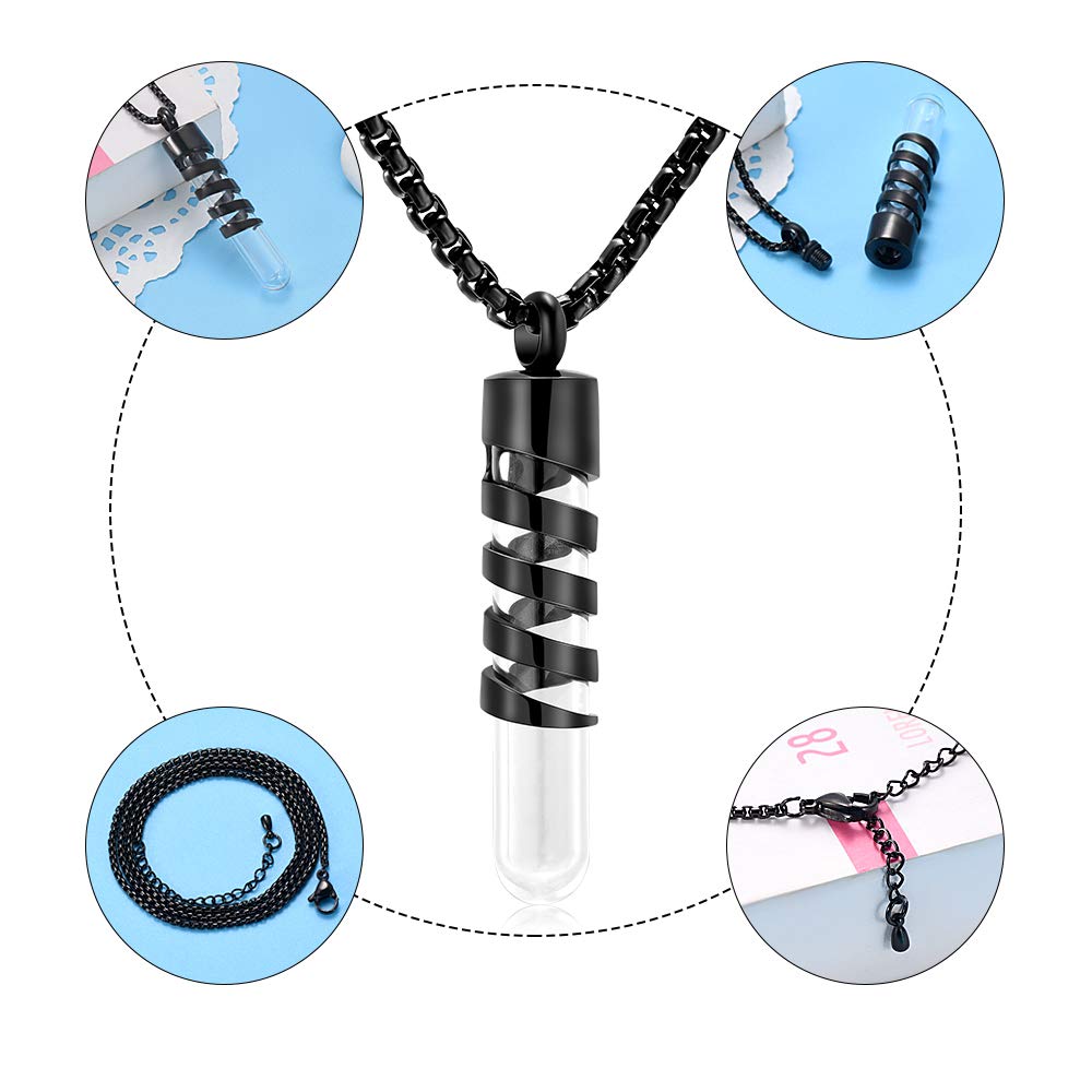 Snapklik.com : Clear Glass Tube Cremation Urn Jewelry Ashes Holder ...