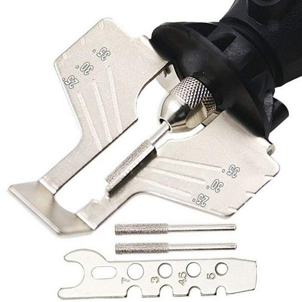 Chain Saw Sharpening Tool Attachment Rotary Drill Hand Sharpener ...