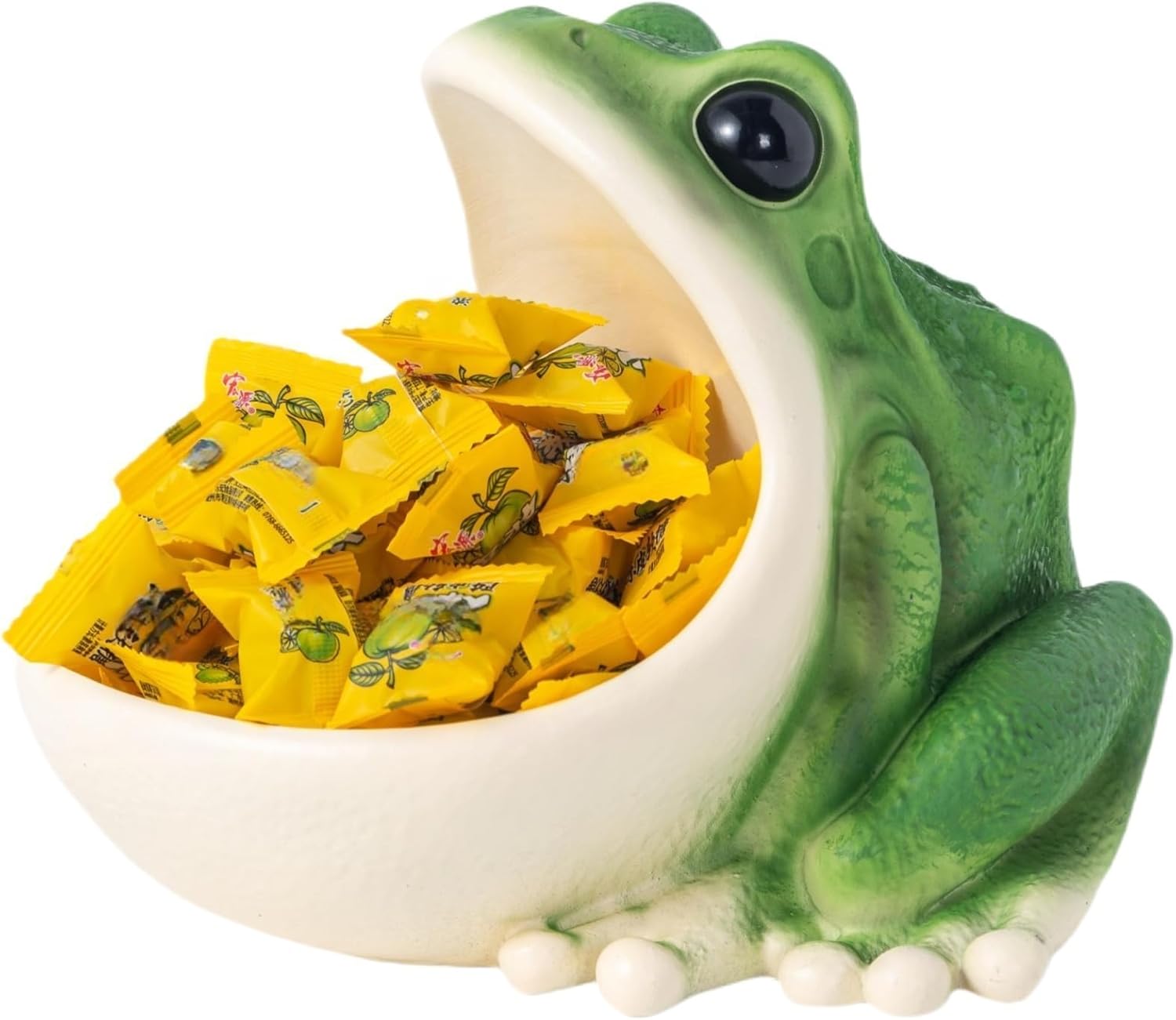 Amazon.com | CXYANG Large Mouth Frog Statue Candy Dish Jar For Office ...